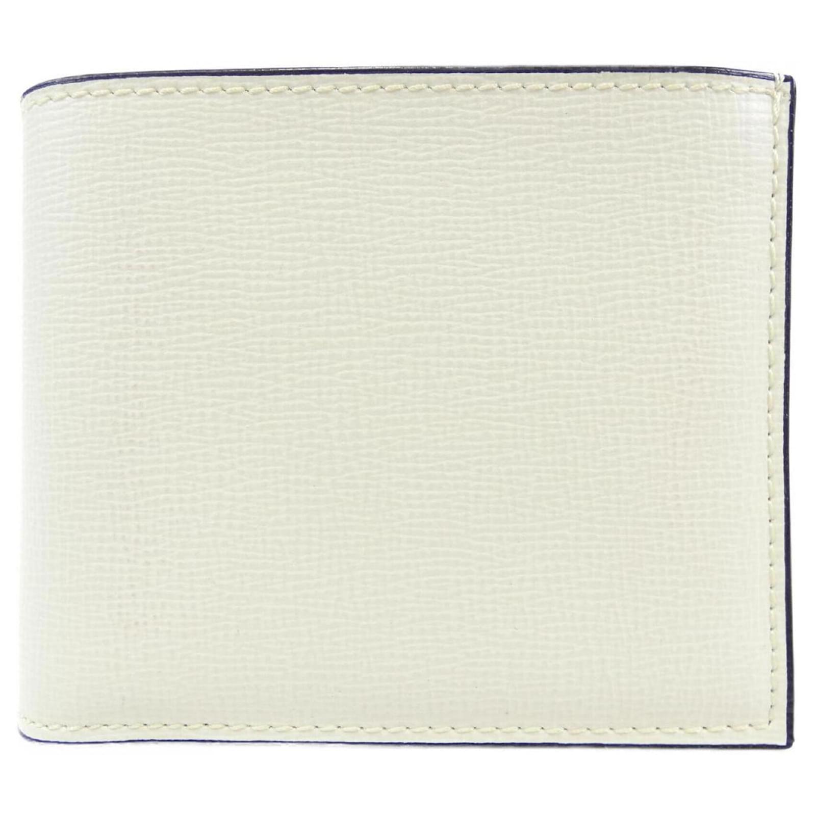Valextra Bi-Fold Wallet White Leather ref.2017212 - Joli Closet