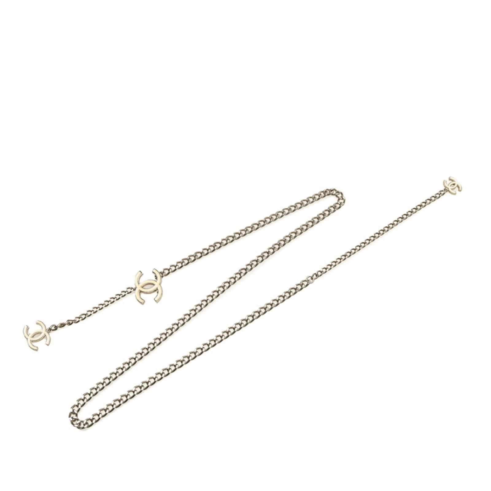 Chanel Coco Mark Chain Belt Silvery Cream ref.2017285 - Joli Closet