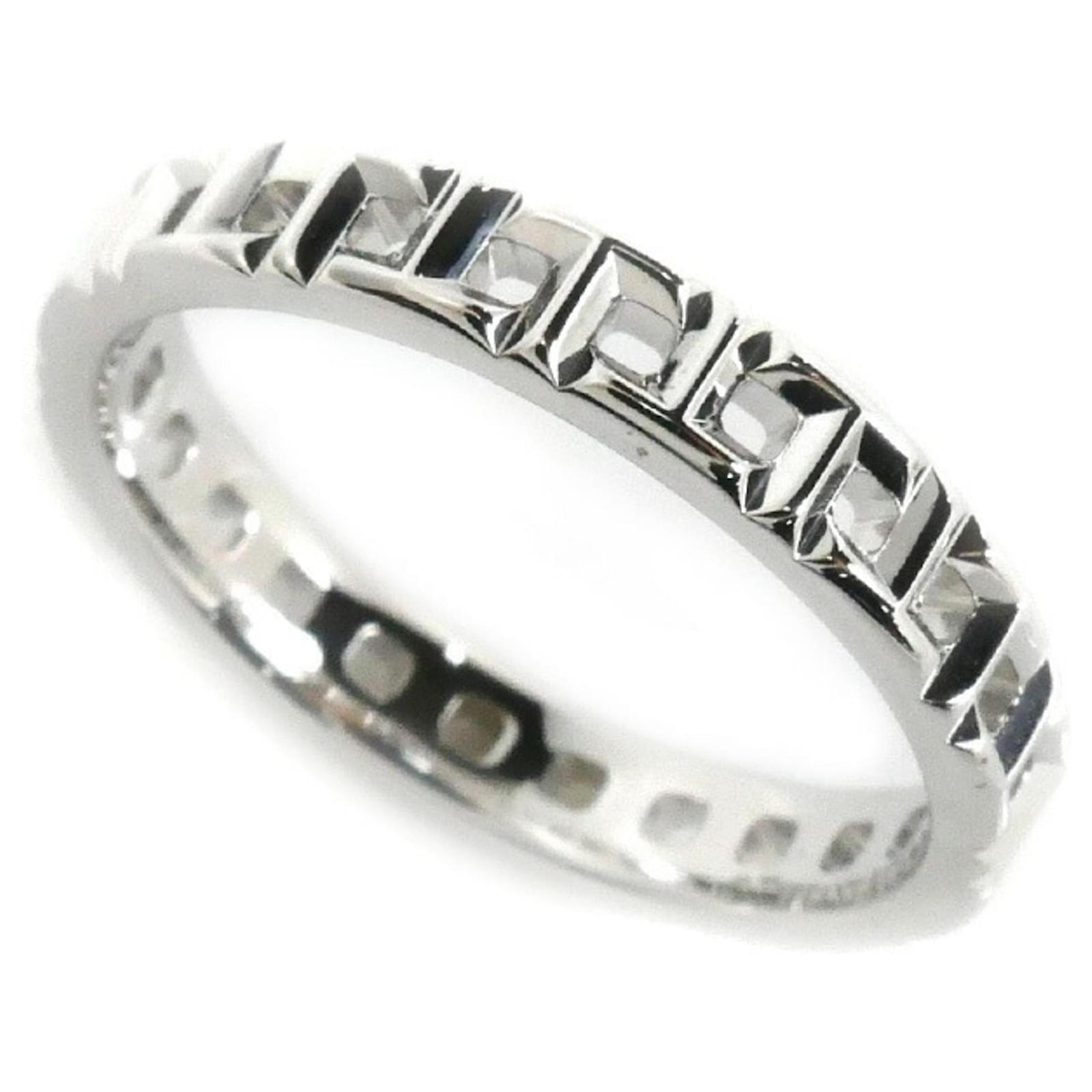 Tiffany & Co. 18K White Gold T True Narrow Band Ring ref.2017316 - Joli ...
