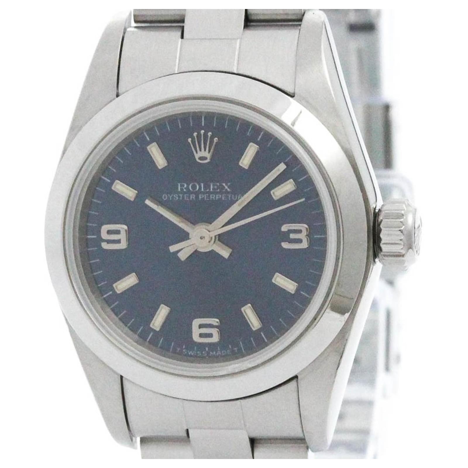 Rolex Oyster Perpetual Navy blue Steel ref.2018906 - Joli Closet