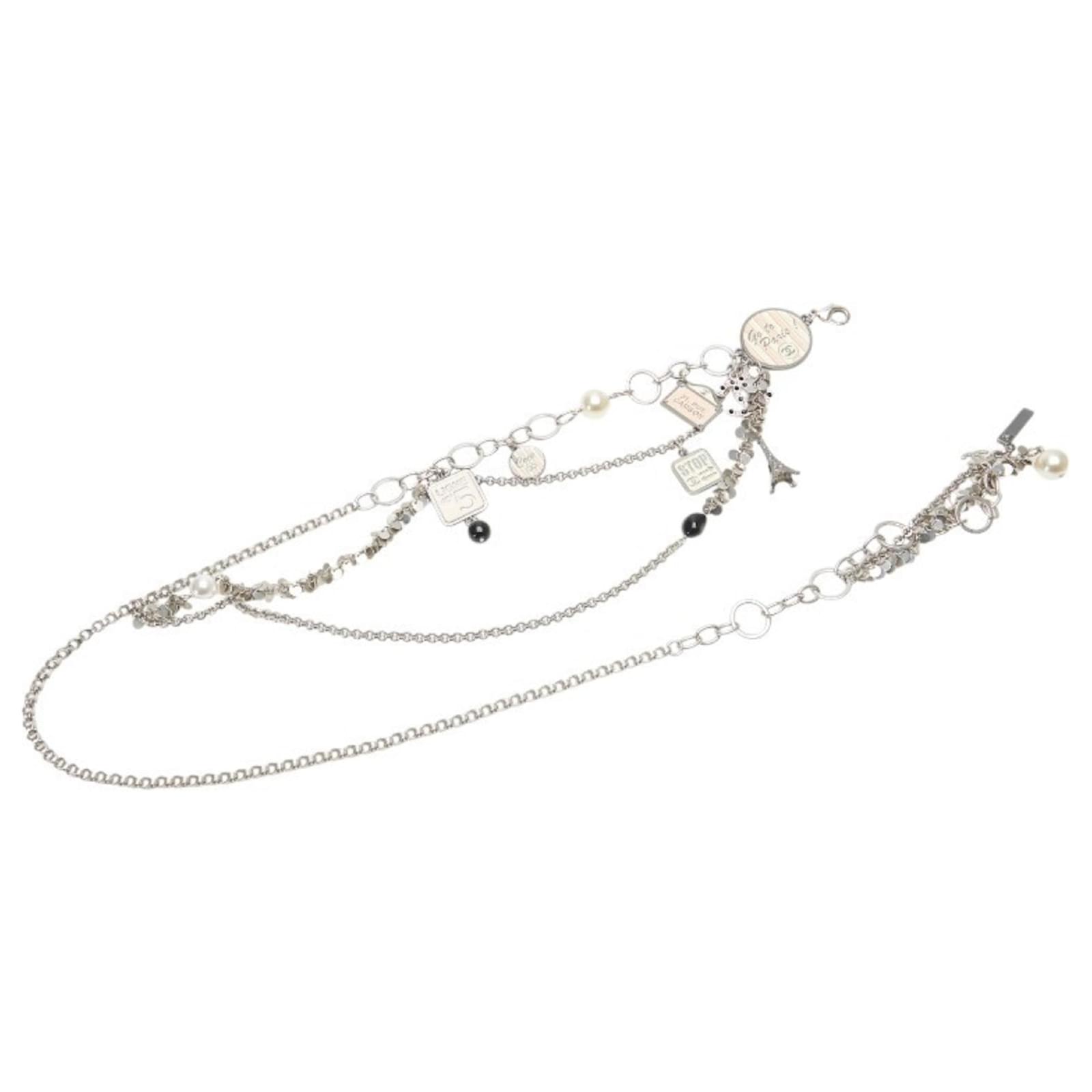 Chanel Coco Mark Eiffel Tower Faux Pearl Chain Belt ref.2019304 - Joli ...
