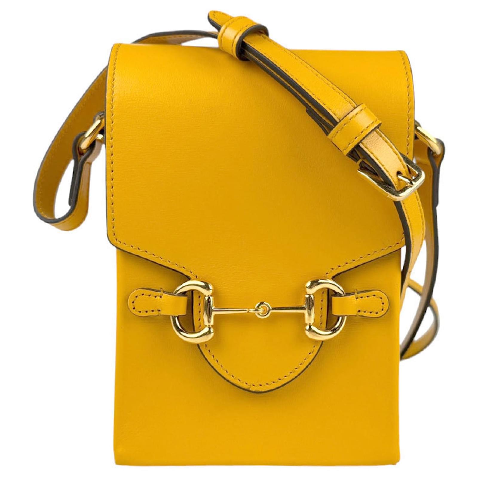 Gucci Yellow Leather Shoulder Bag ref.2019554 - Joli Closet