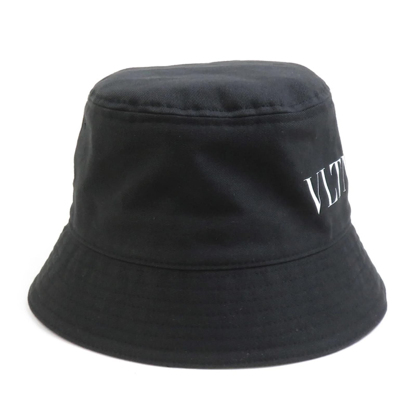 Valentino Garavani Black Cotton Bucket Hat ref.2019621 - Joli Closet