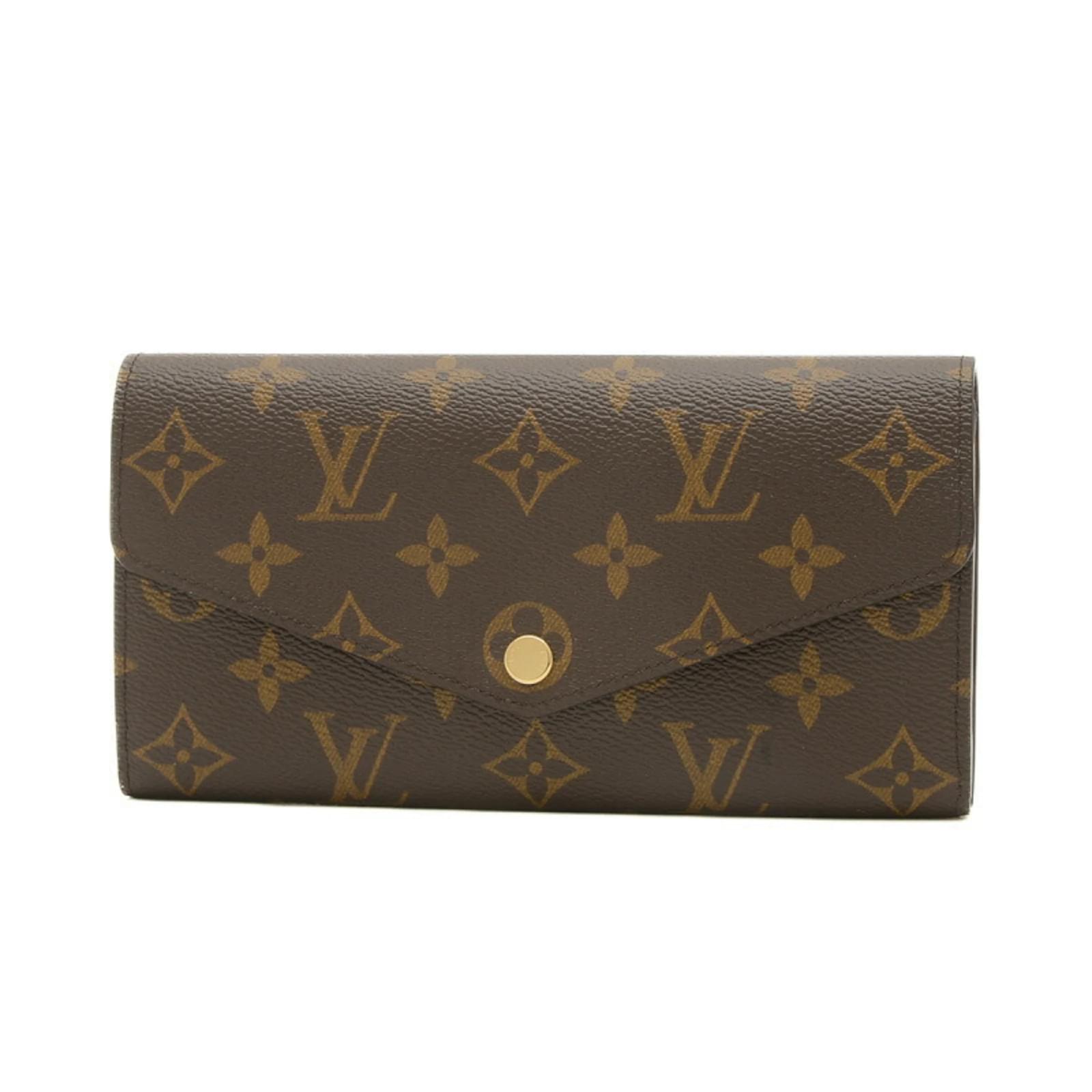 Louis Vuitton Monogram Portefeuille Sarah Long Wallet Brown Patent ...
