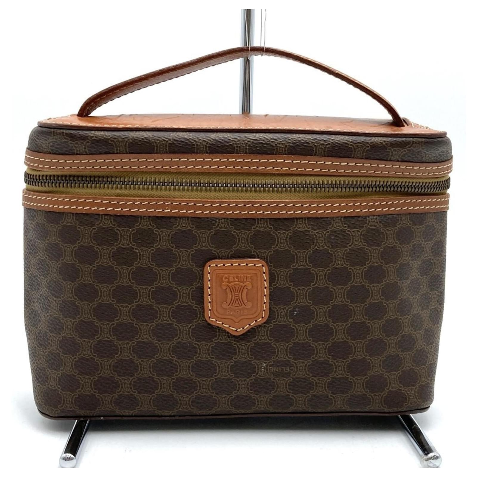 Céline Celine Macadam Pattern Vanity Bag Brown Plastic ref.2020239 ...