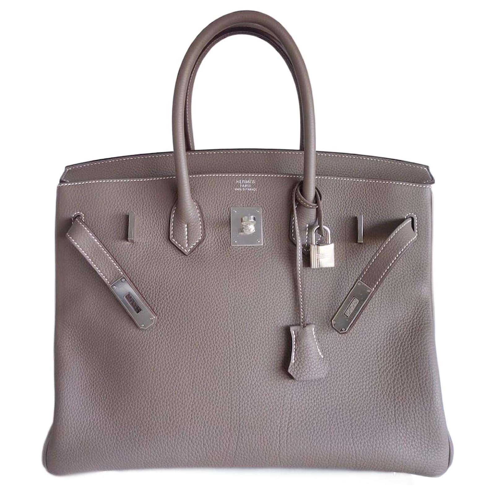 Hermès Hermes Birkin 35 taupe bag Grey Leather ref.2020903 - Joli Closet
