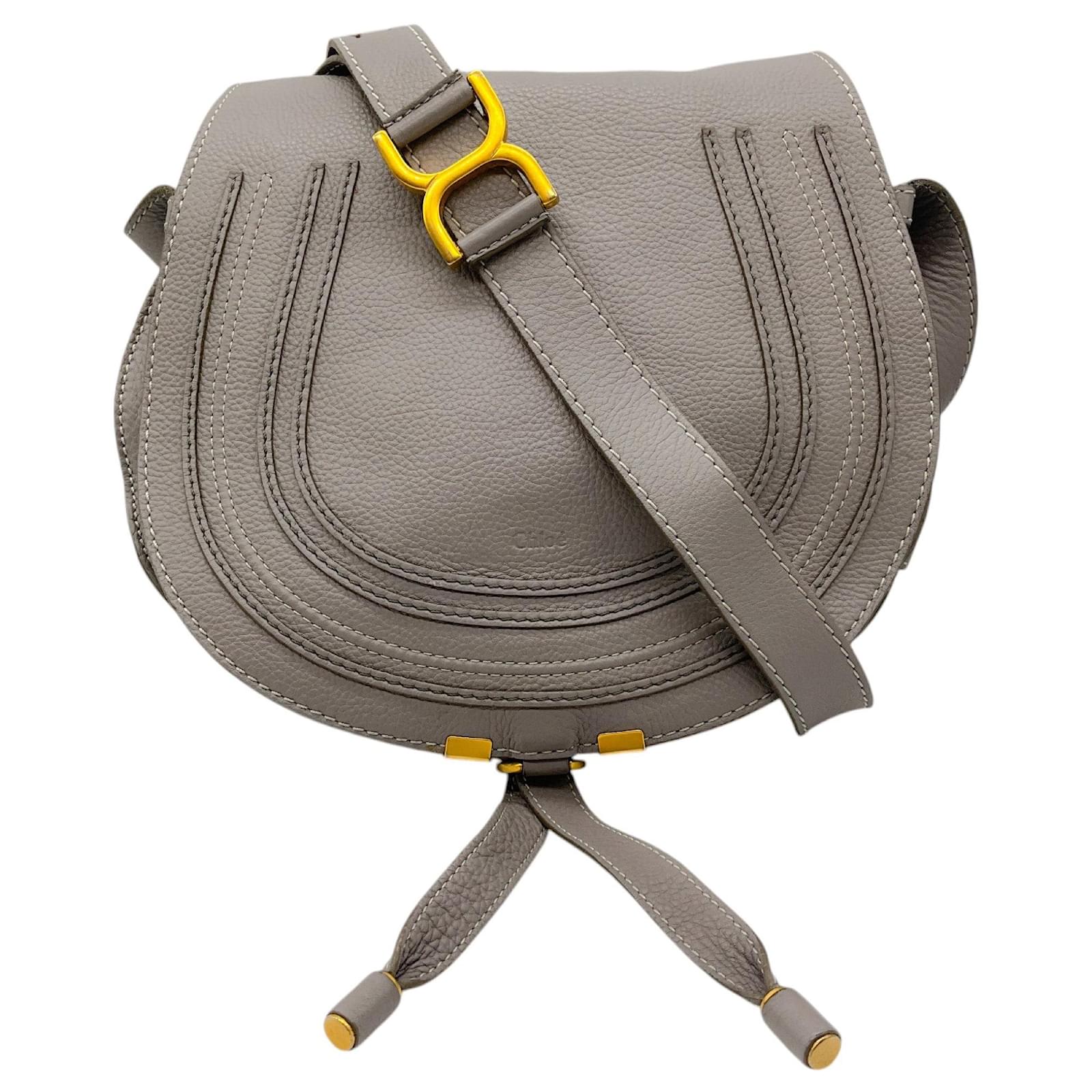 Chloé Chloe Grey Marcie Leather Saddle Bag ref.2021115 - Joli Closet