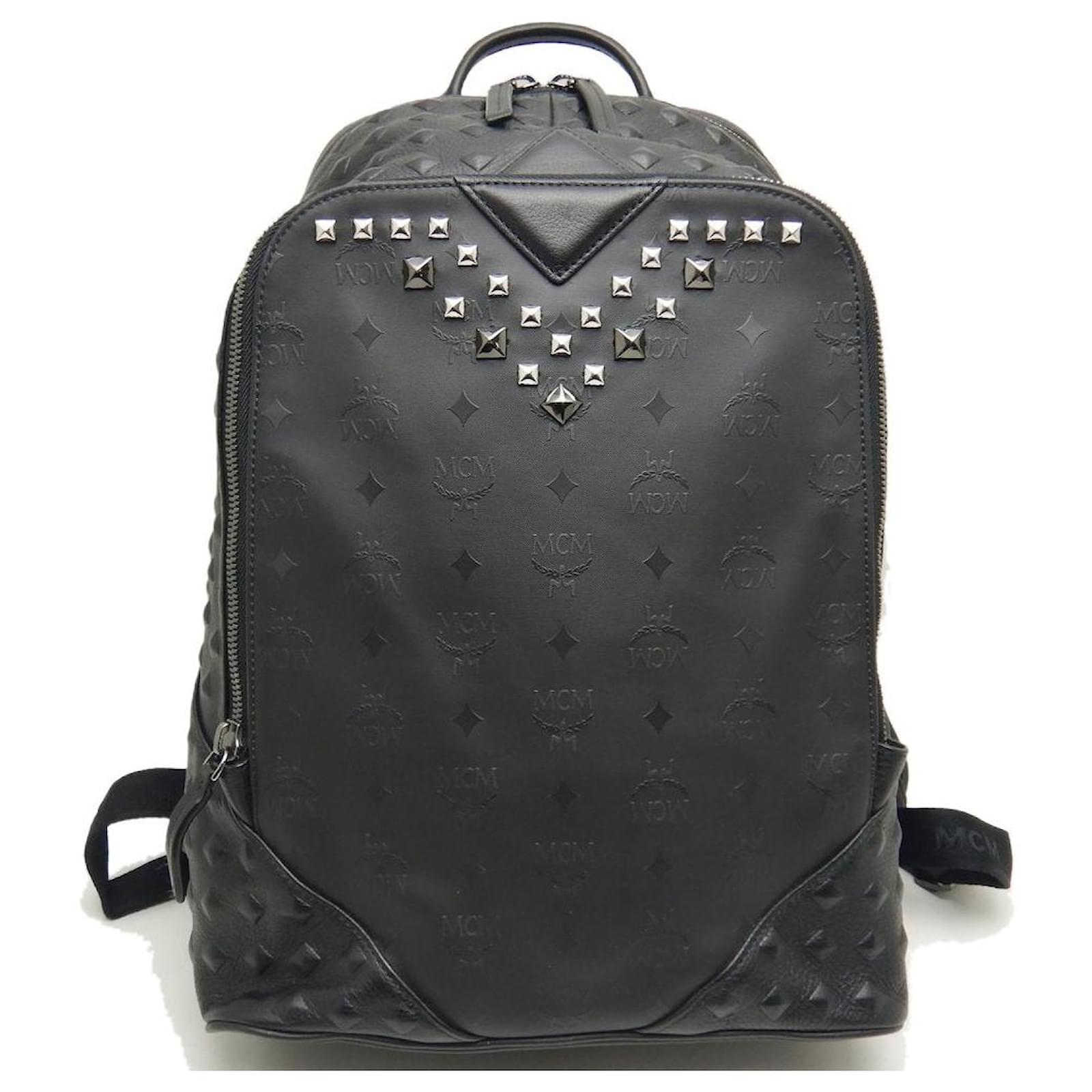 MCM Duke Odeon Backpack PVC Leather Black Cloth ref.2021680 - Joli Closet