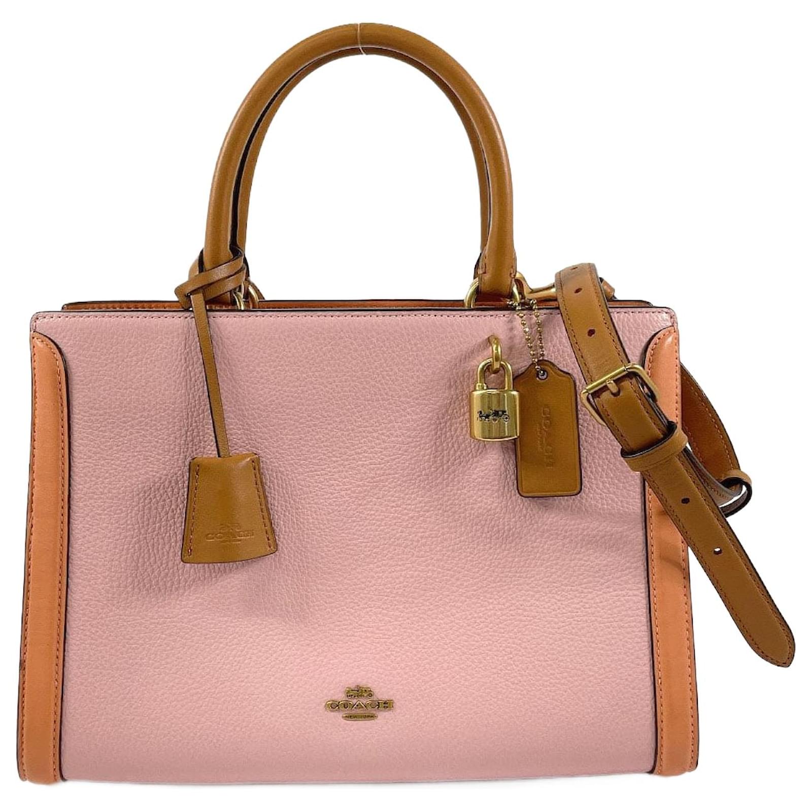 Coach Zoe Leather Carryall Handbag Pink ref.2021832 - Joli Closet
