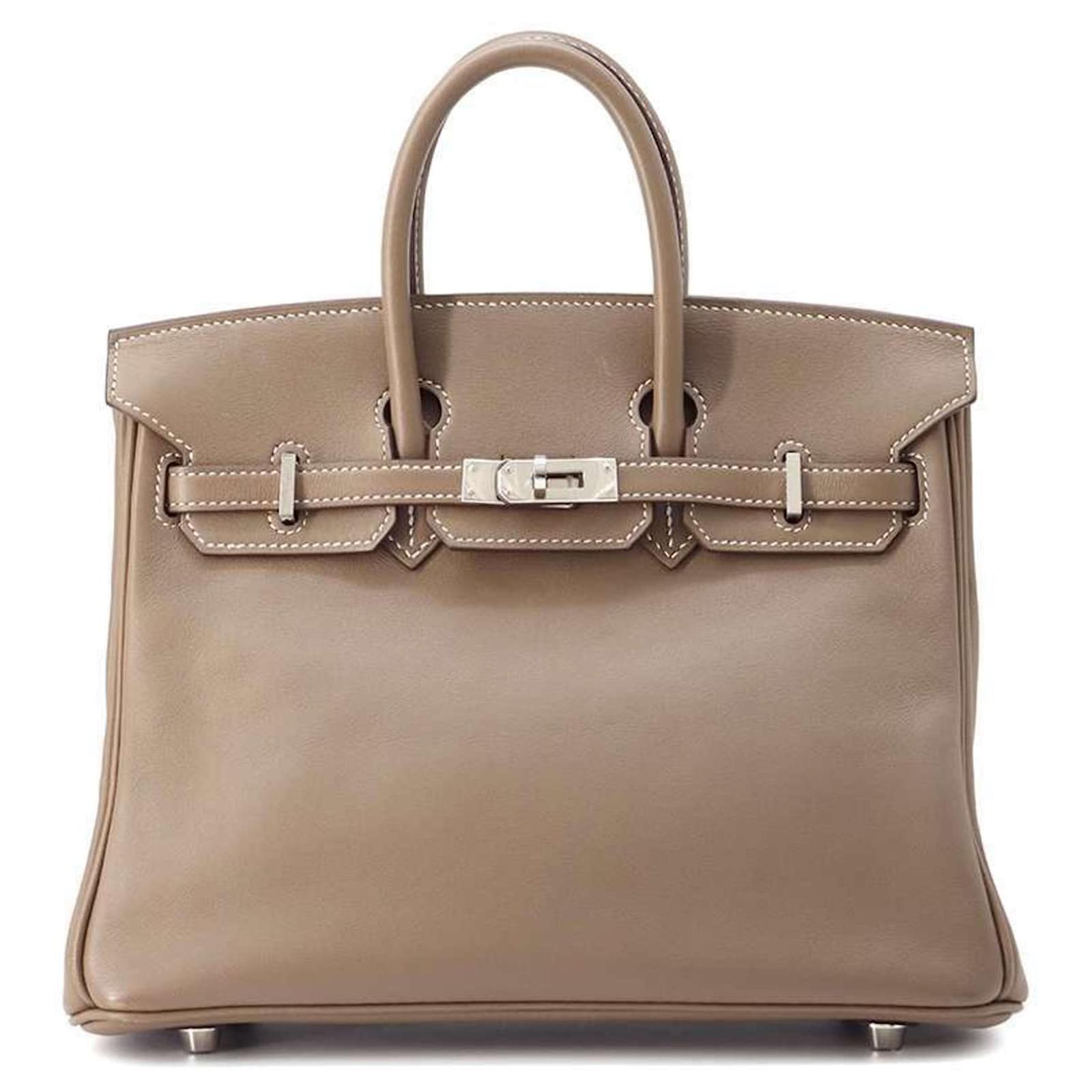Hermès Hermes Birkin 25 Etoupe Swift Handbag Taupe Leather ref.2024180 - Joli Closet