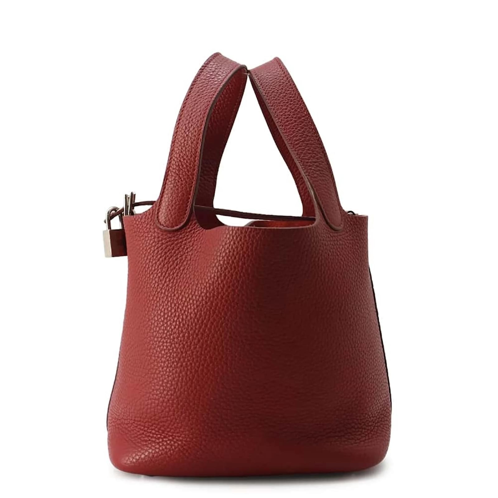 Hermès Hermes Picotin Lock PM Handbag Red Leather ref.2024210 - Joli Closet