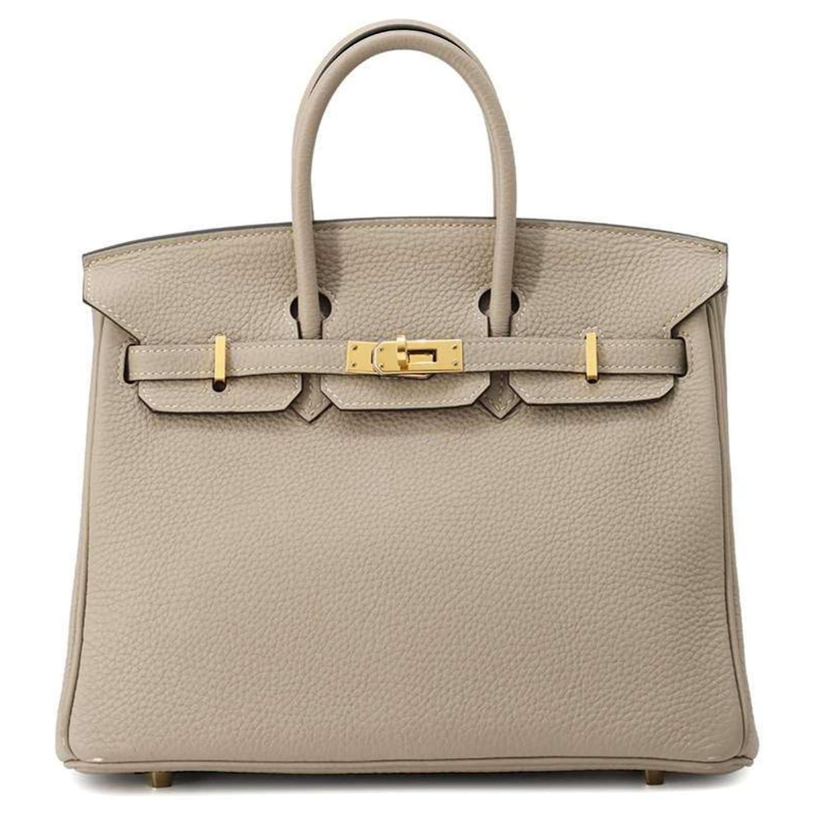 Hermès Hermes Birkin 25 Handbag in Gris Tourterelle Grey Leather ref ...