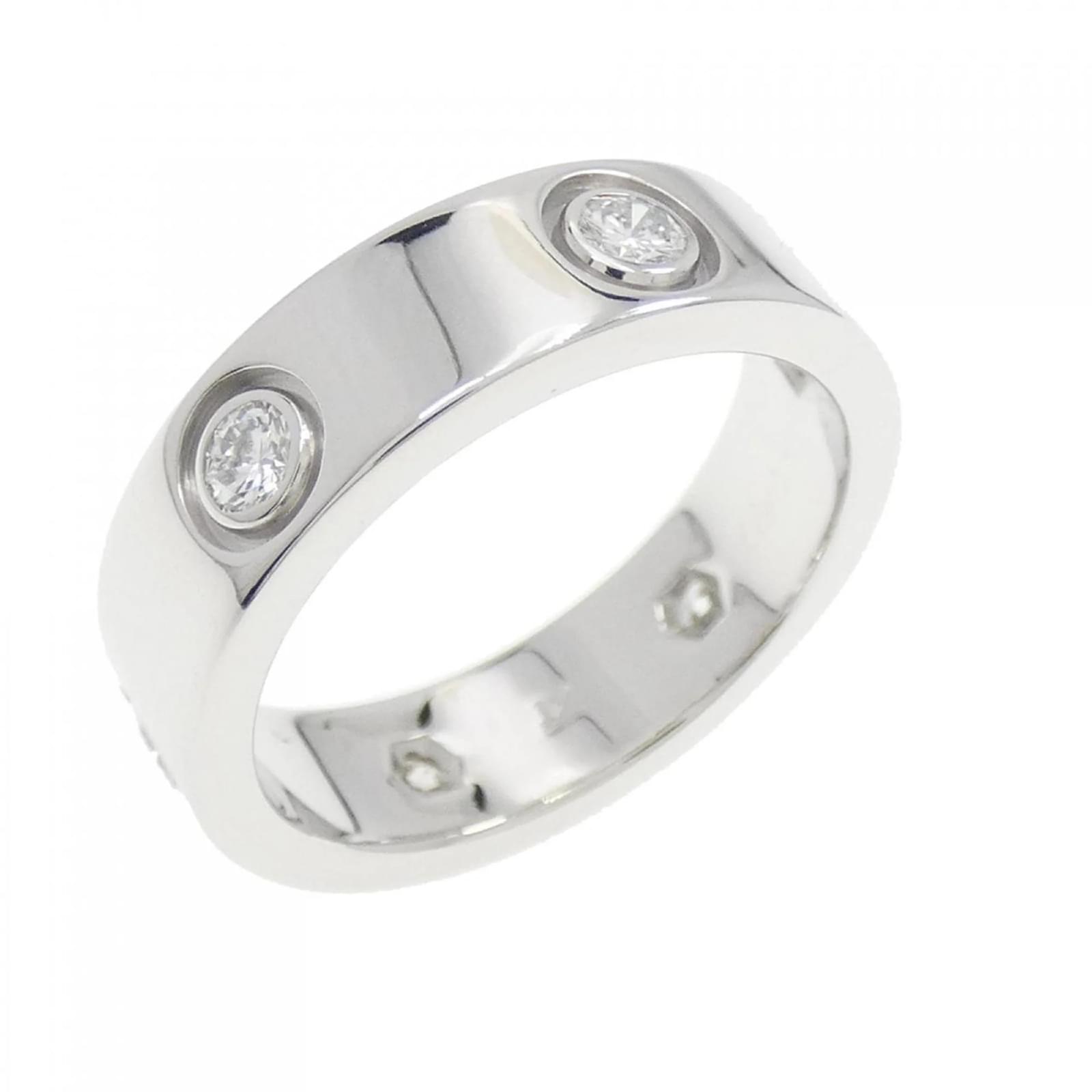 Cartier Love Full Diamond Ring Golden White gold ref.2025172 - Joli Closet