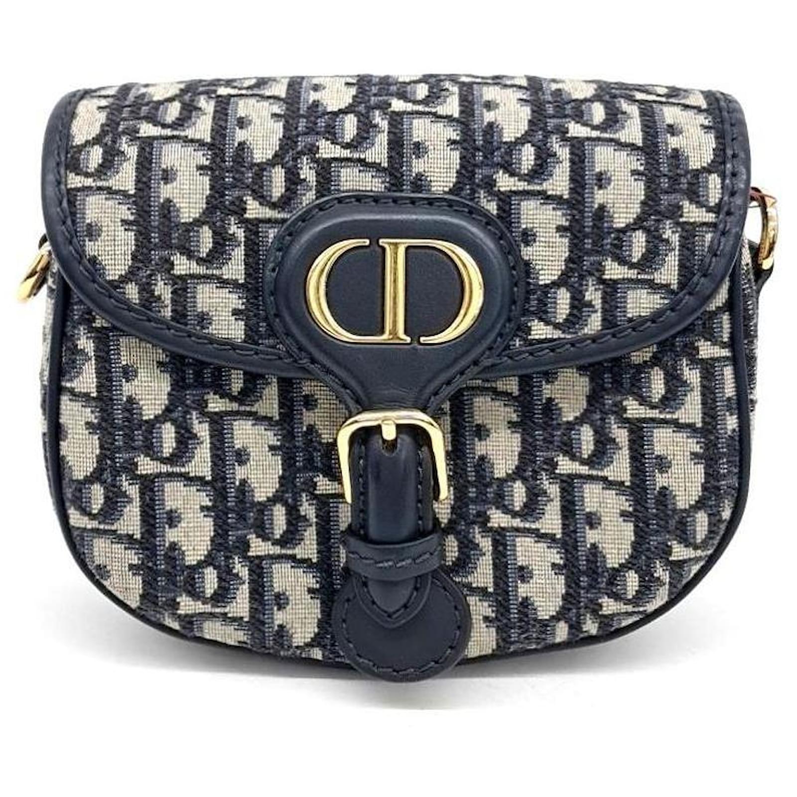 Christian Dior Oblique Bobby Bag Small Blue Wool Tweed ref.2025624 ...