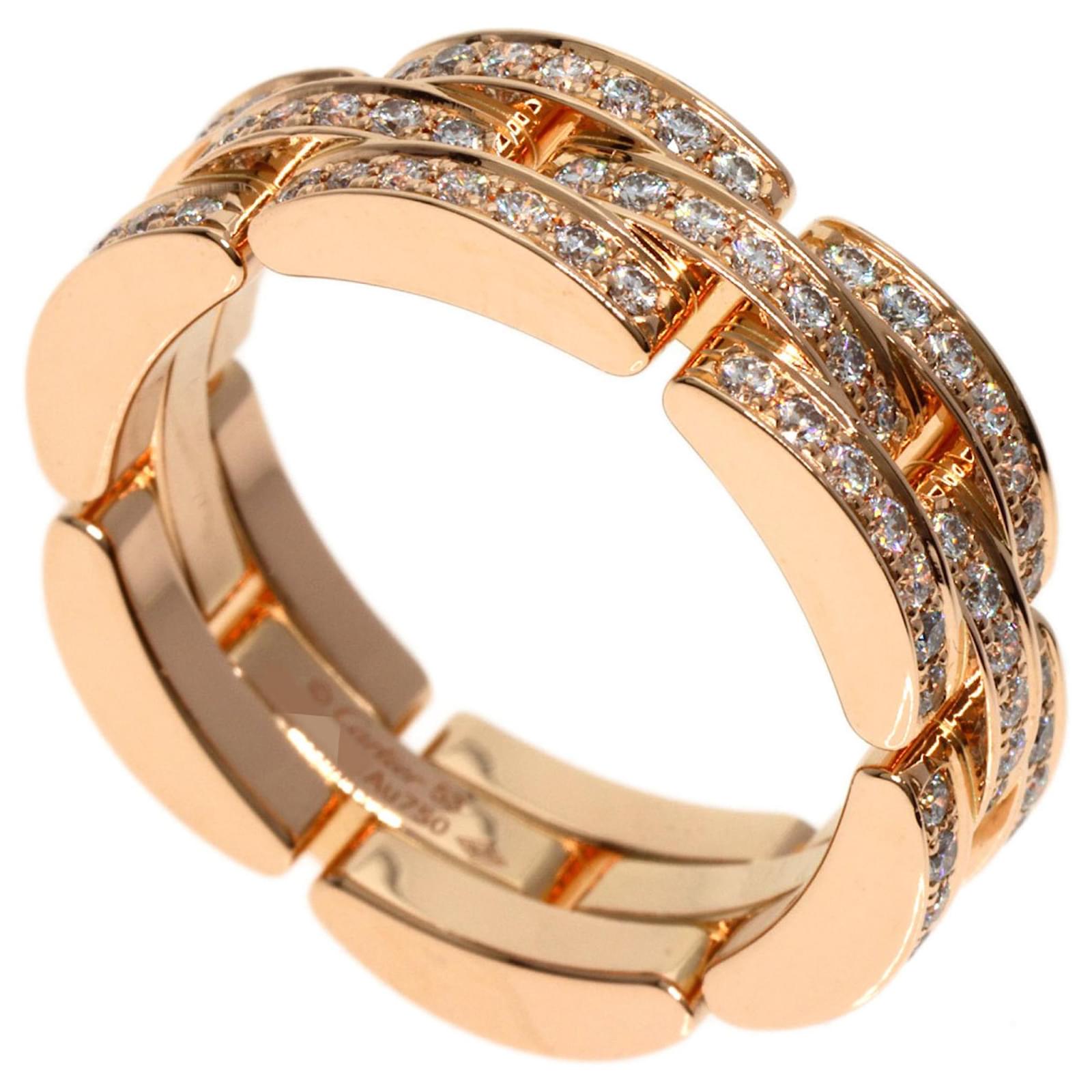 Cartier Maillon Panthere Full Eternity Diamond Ring Pink gold ref ...
