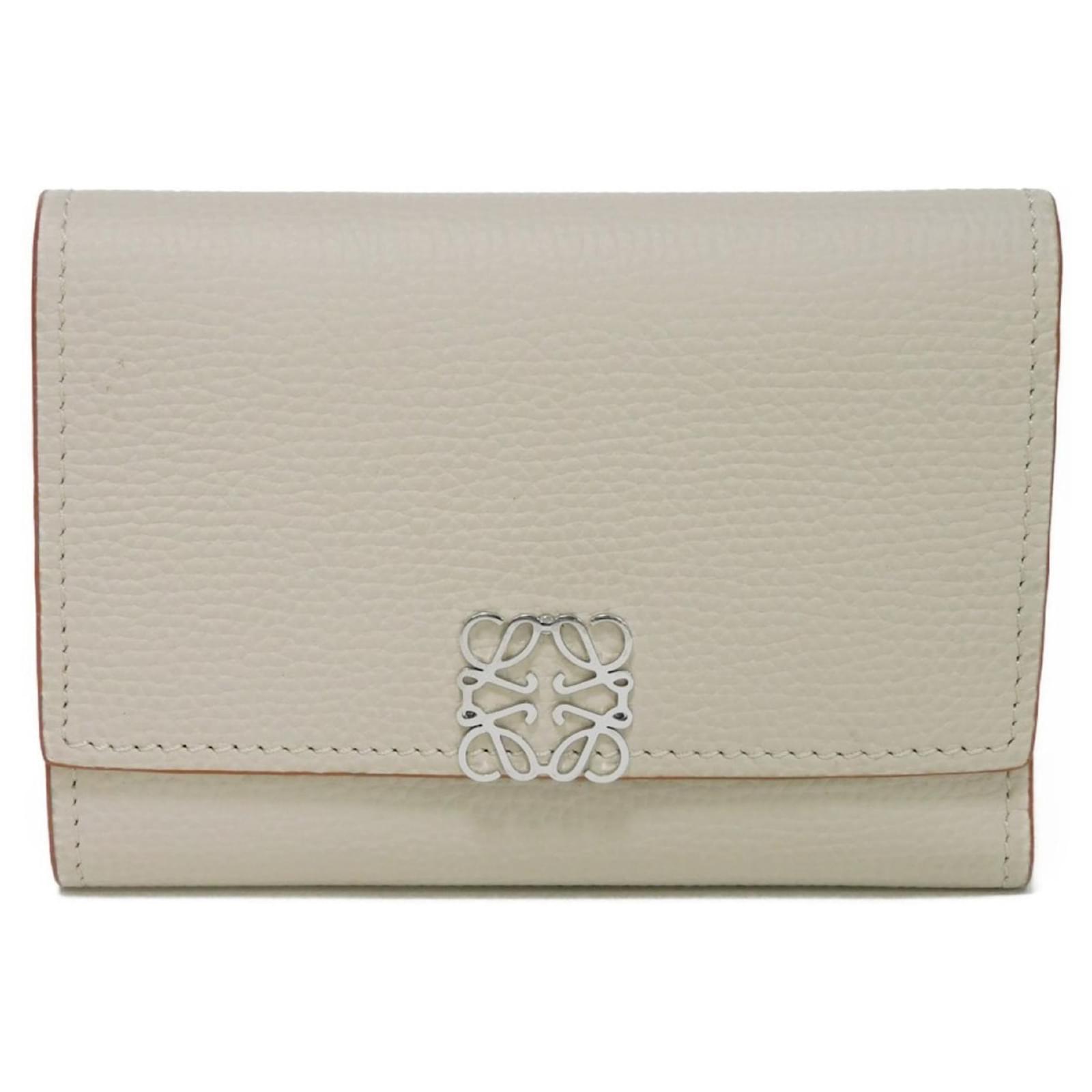 Loewe Tri-fold Wallet in Light Grey Brown Leather ref.2027420 - Joli Closet