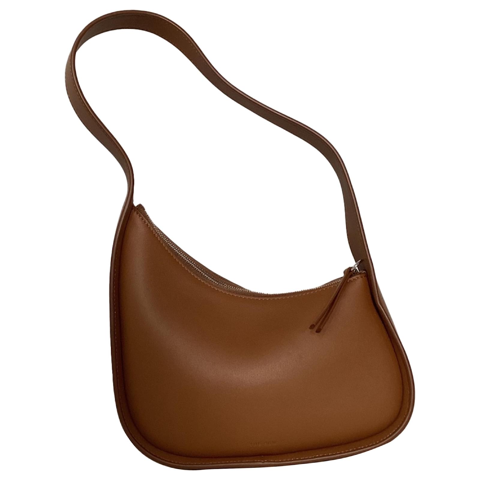 The Row Half Moon Shoulder Bag in Brown Leather (Sold) - Joli Closet