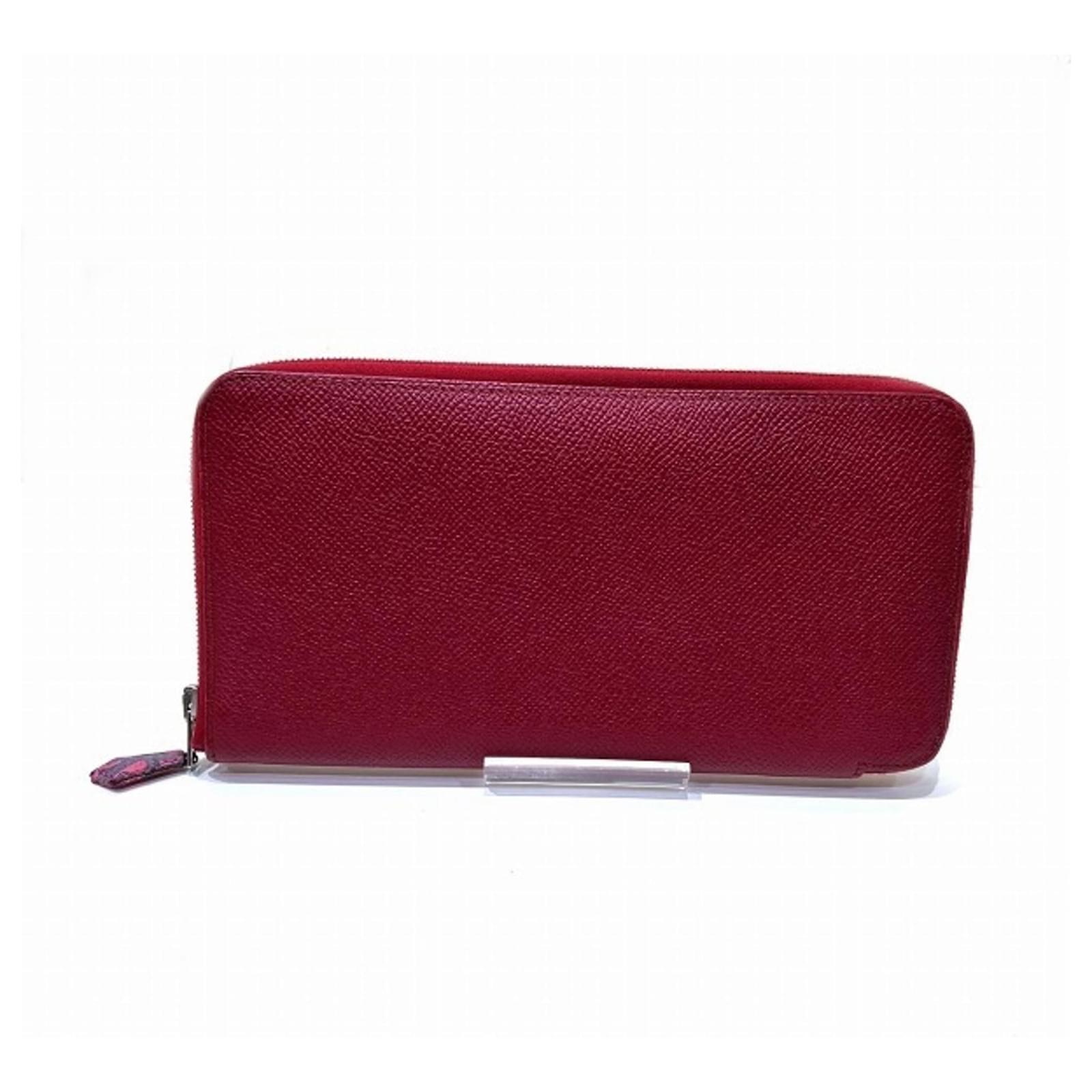 Hermès Hermes Azap Long Silk Wallet in Red Leather ref.2029674 - Joli ...