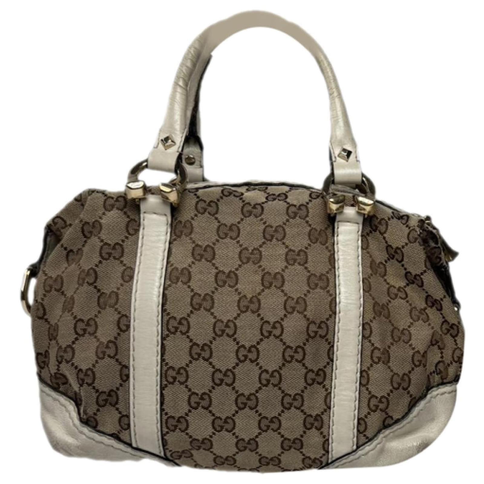 Gucci Jackie Vintage Beige Cloth Handbag ref.2032846 - Joli Closet