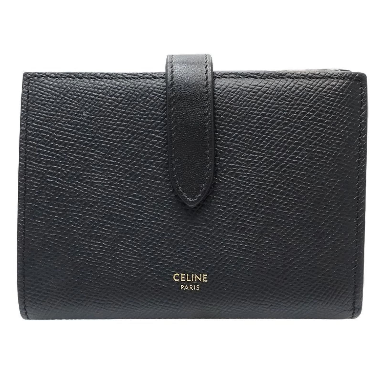 Céline Celine Bi-fold Wallet in Black Leather ref.2036493 - Joli Closet