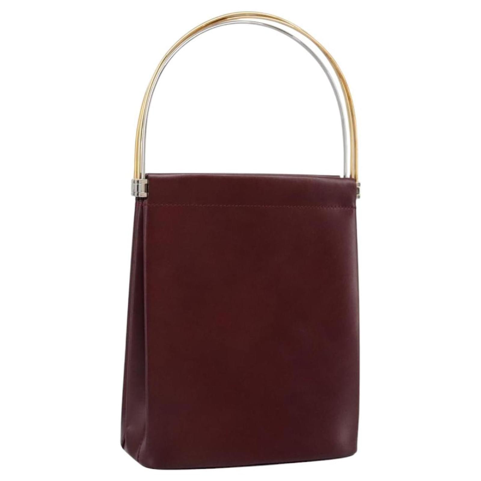 CARTIER Trinity Hand Bag Leather Red Auth 110279 ref.2037390 - Joli Closet
