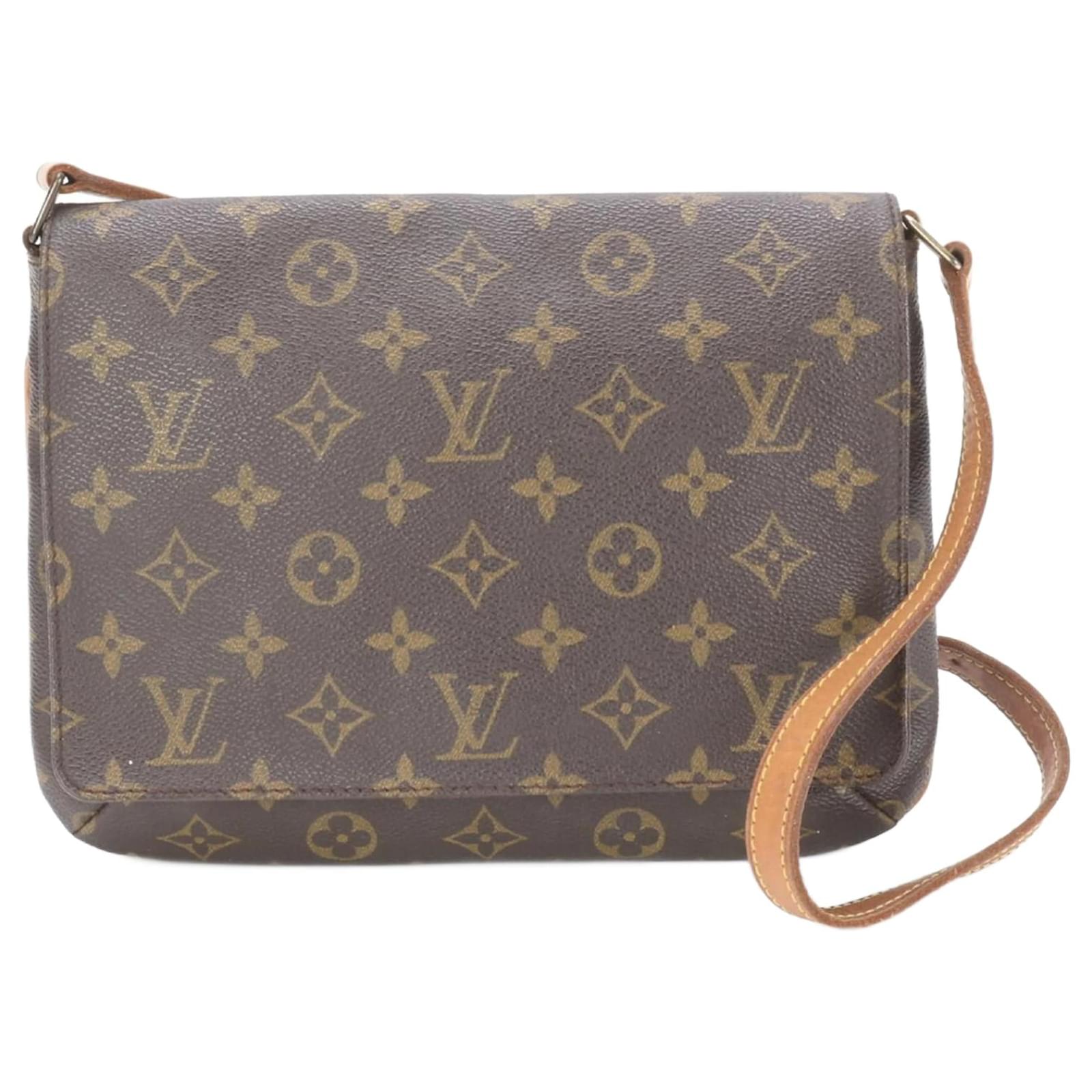 Louis Vuitton Monogram Musette Tango Shoulder Bag Brown Patent leather ...
