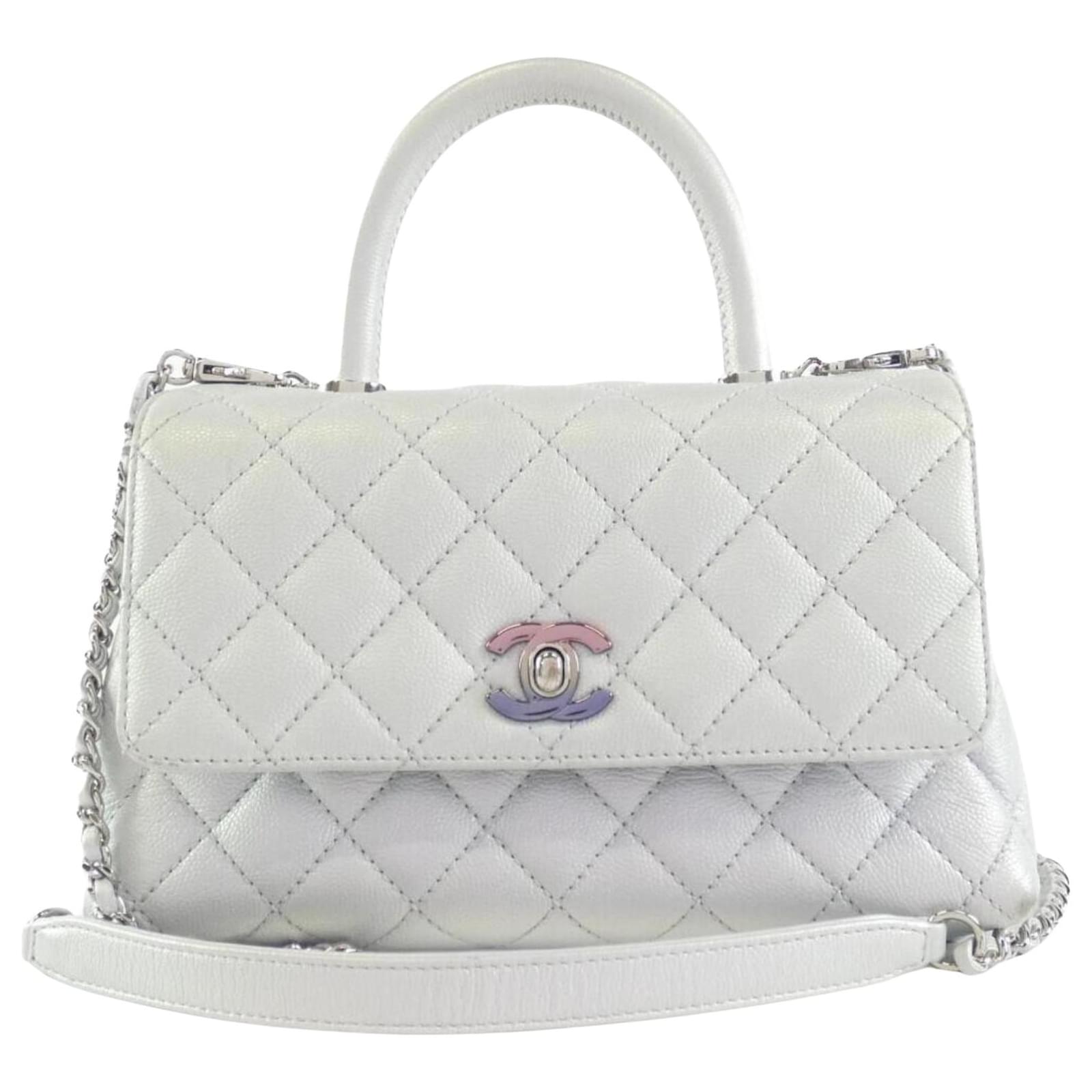 Chanel Coco Handle White Leather ref.2042176 - Joli Closet