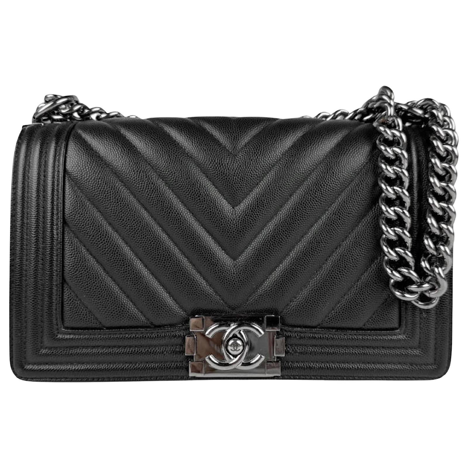 Chanel Boy Black Leather ref.2042801 - Joli Closet