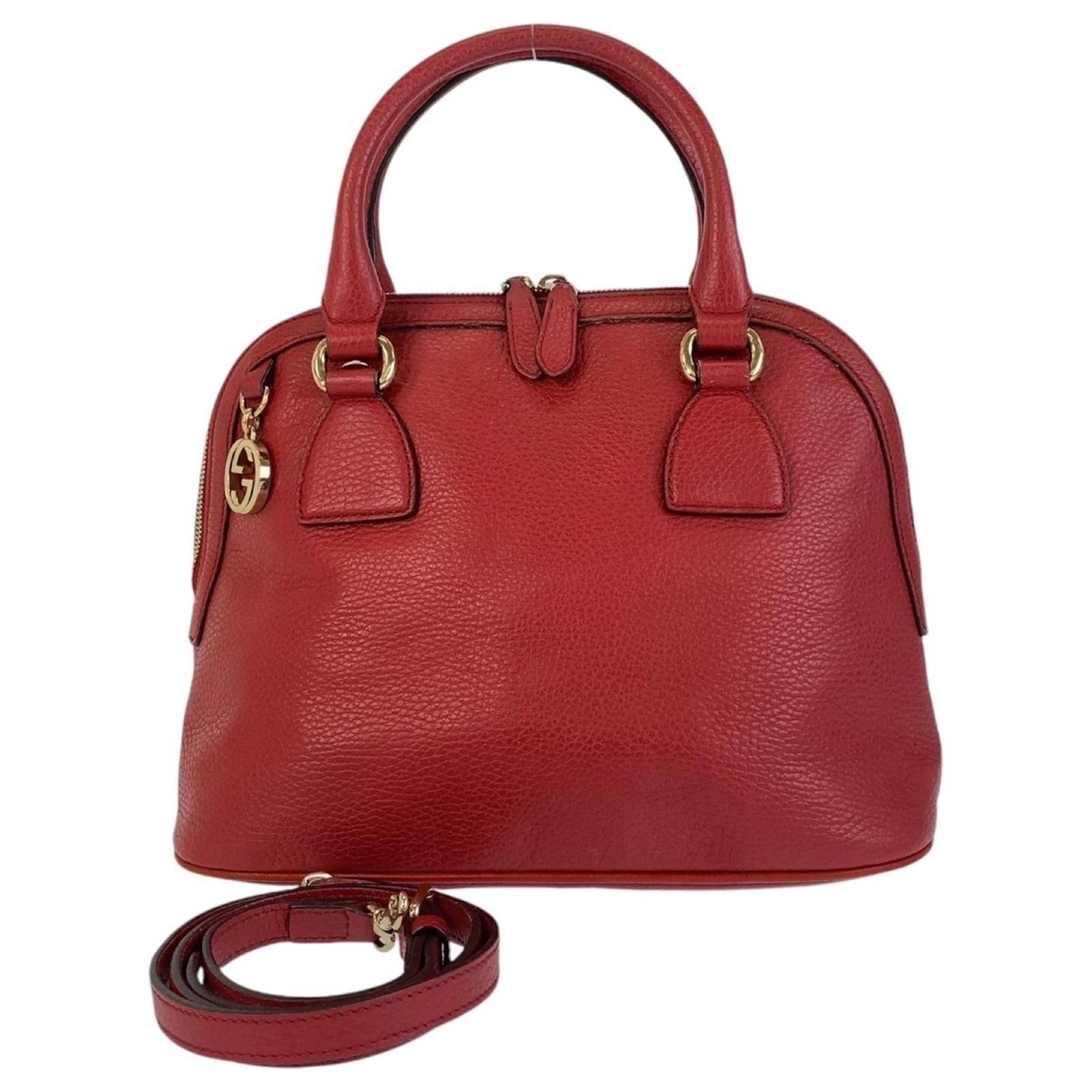 Gucci Interlocking Red Leather Handbag ref.2046193 - Joli Closet