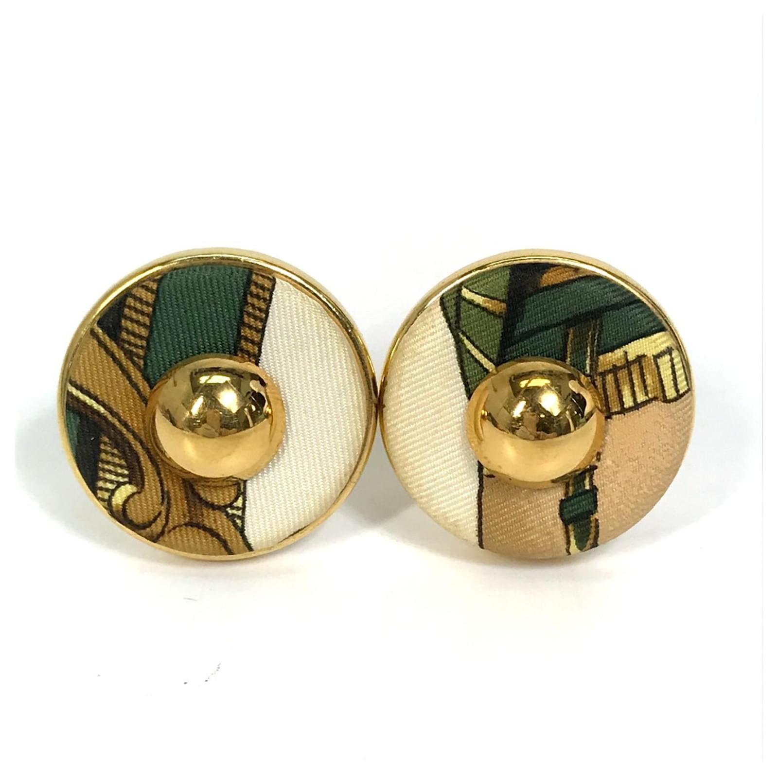 Hermès Hermes Gold Plated Clip Earrings Gold-plated ref.2048339 - Joli ...