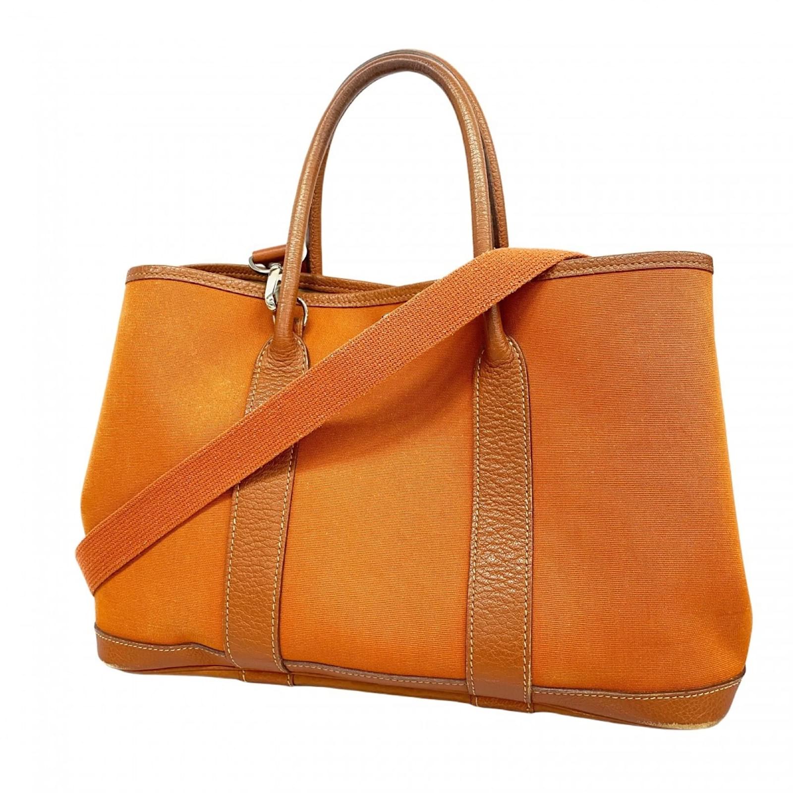 Hermès Hermes Tote Bag Garden TPM in Orange Cloth ref.2050449 - Joli Closet