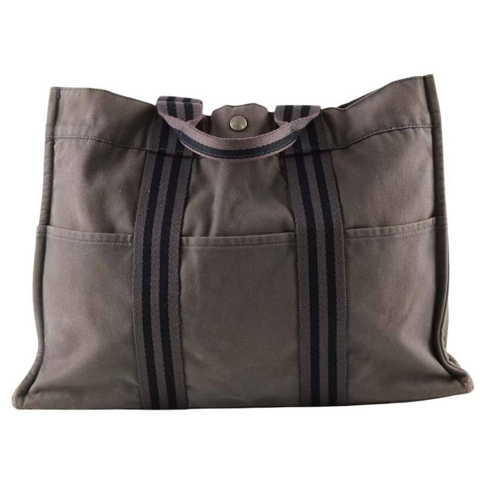 Hermès Toto cotton handbag Grey ref.2051130 - Joli Closet