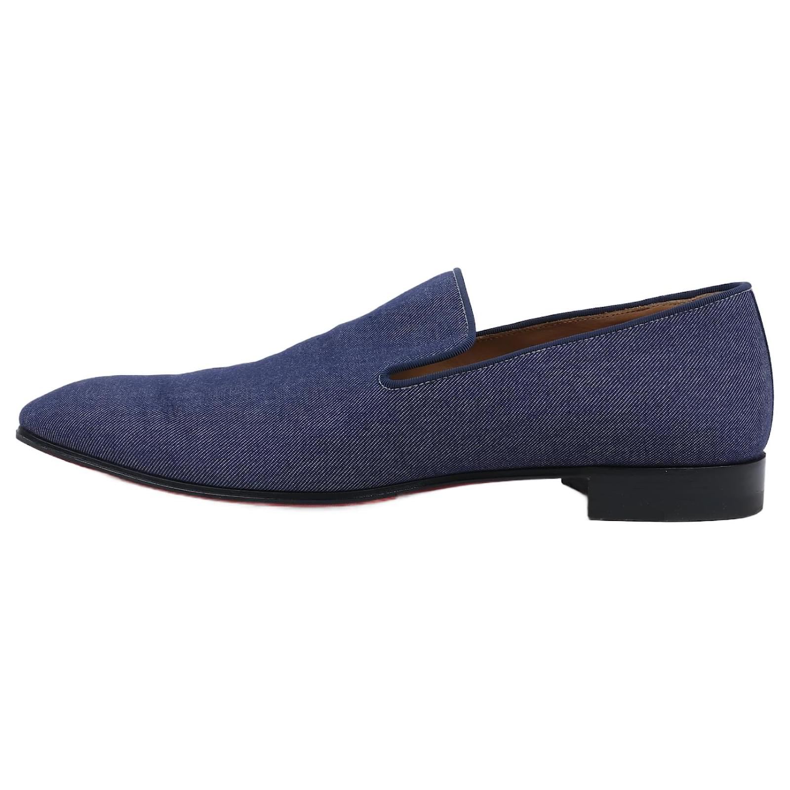 Christian Louboutin Dandelion Denim Loafer in Blue, Size 42 EU Cloth ...