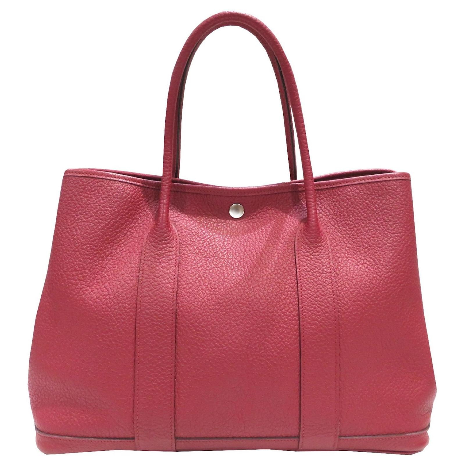 Hermès Hermes Garden PM X Stamp Handbag Red Leatherette ref.2051650 ...