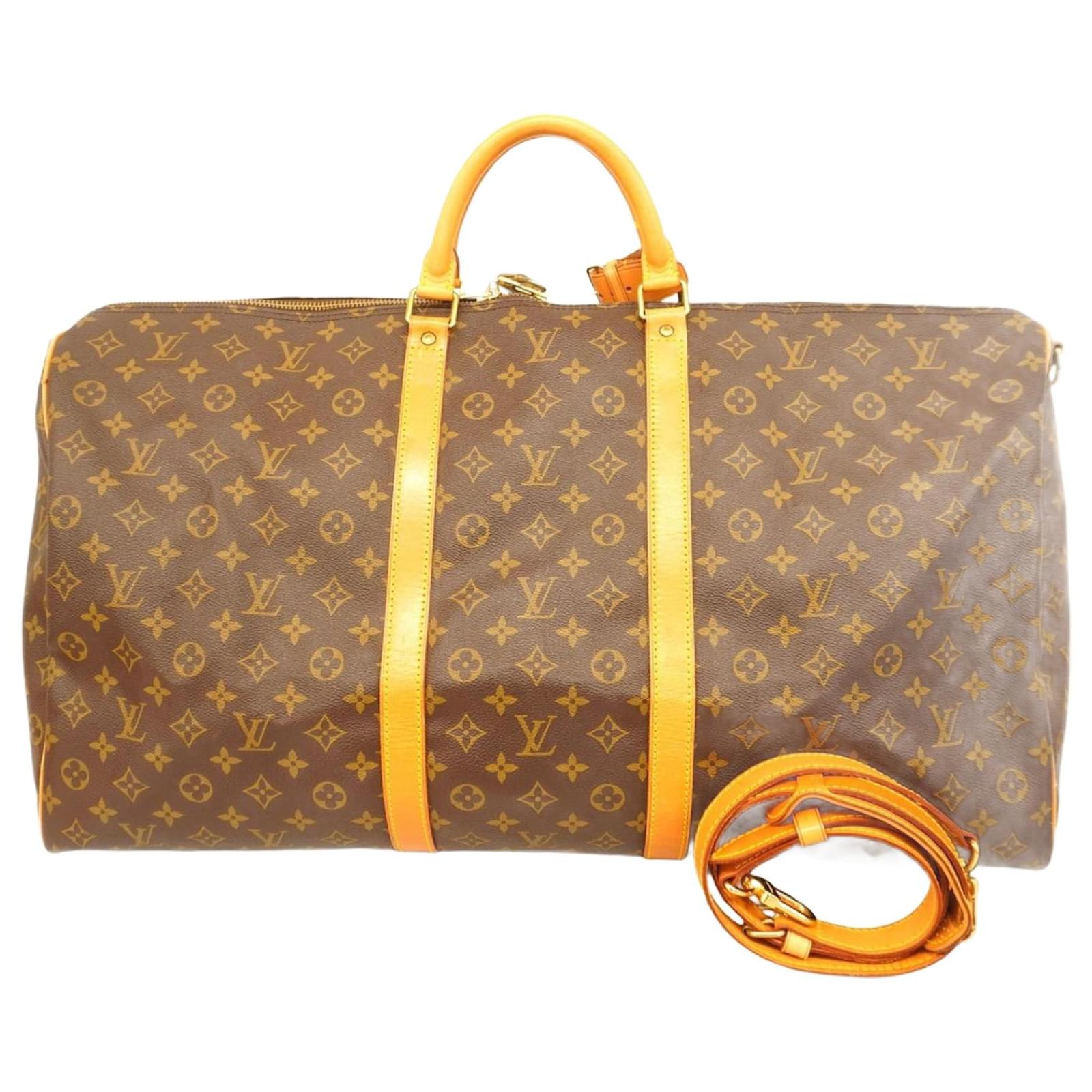 Louis Vuitton Monogram Keepall Bandouliere 60 Brown ref.2051988 - Joli Closet