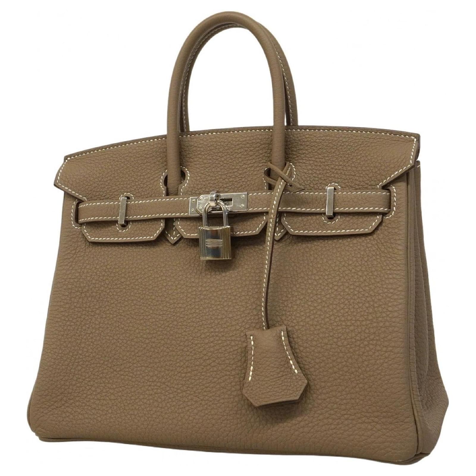 Hermès Hermes Birkin 25 Handbag in Etoupe Gray Taupe Leather ref.2052100 - Joli Closet