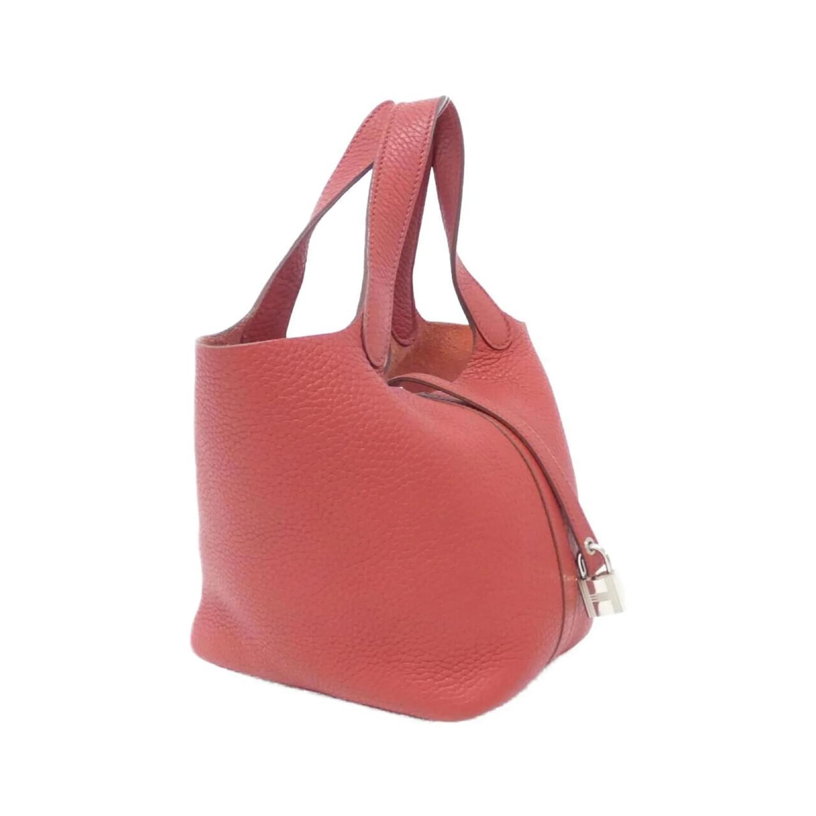 Hermès Hermes Picotin Lock PM Handbag Red Leather ref.2052695 - Joli Closet