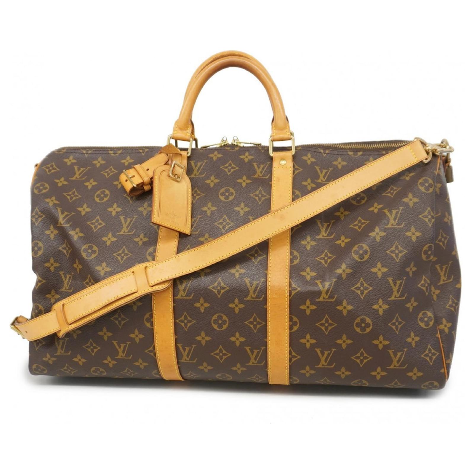 Louis Vuitton Boston Bag Monogram Keepall Bandouliere 50 Brown ref ...