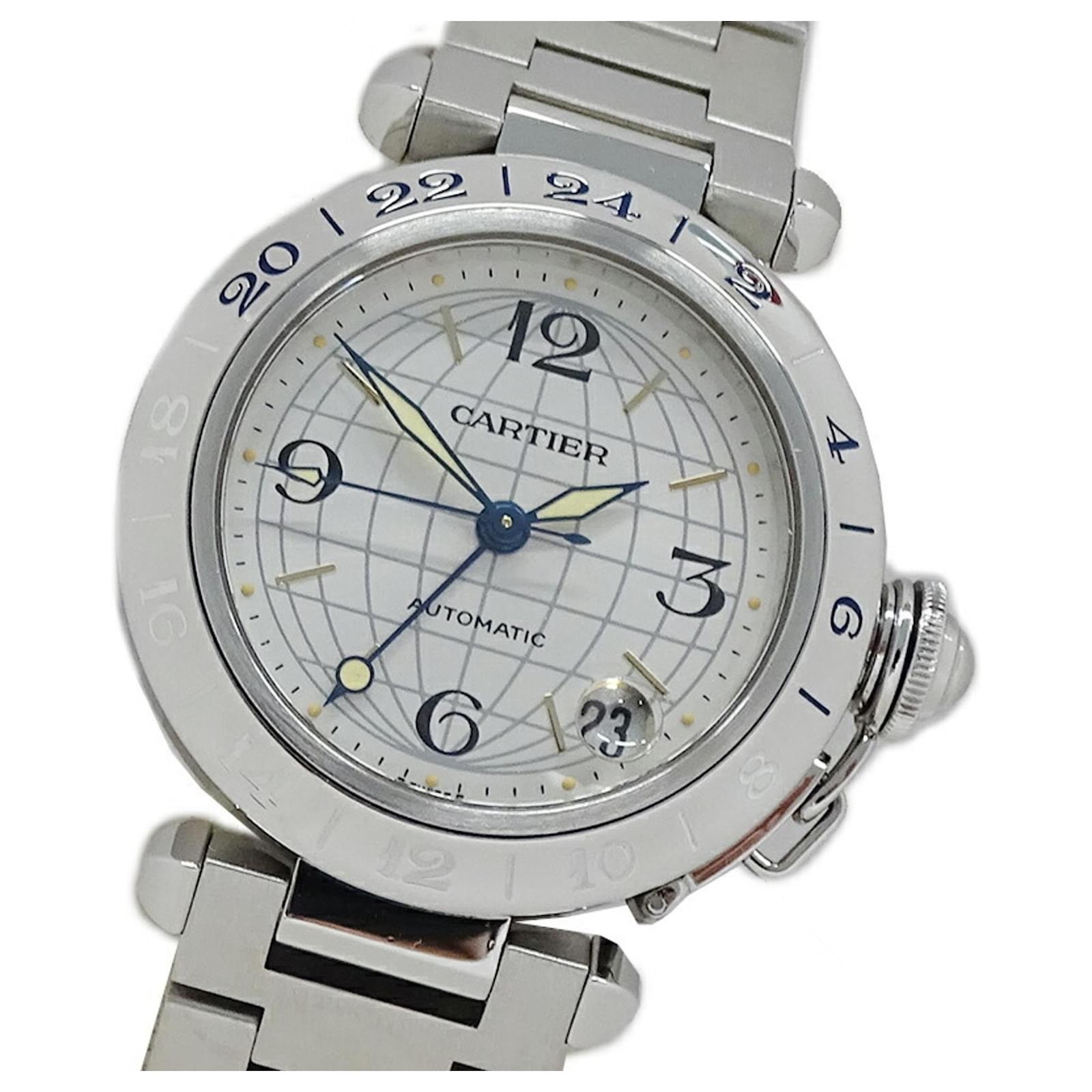Cartier Pasha C Meridian GMT Date Automatic Wristwatch Silvery ref ...