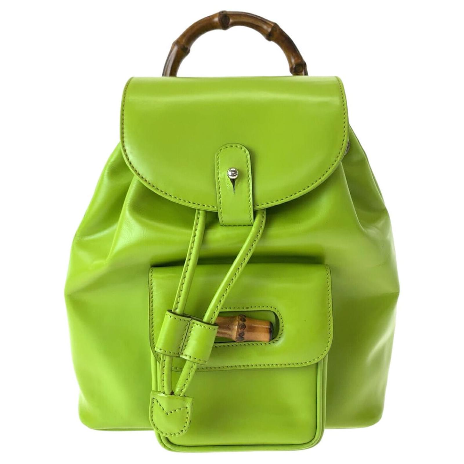 Gucci Leather Mini Backpack Green ref.2058352 - Joli Closet