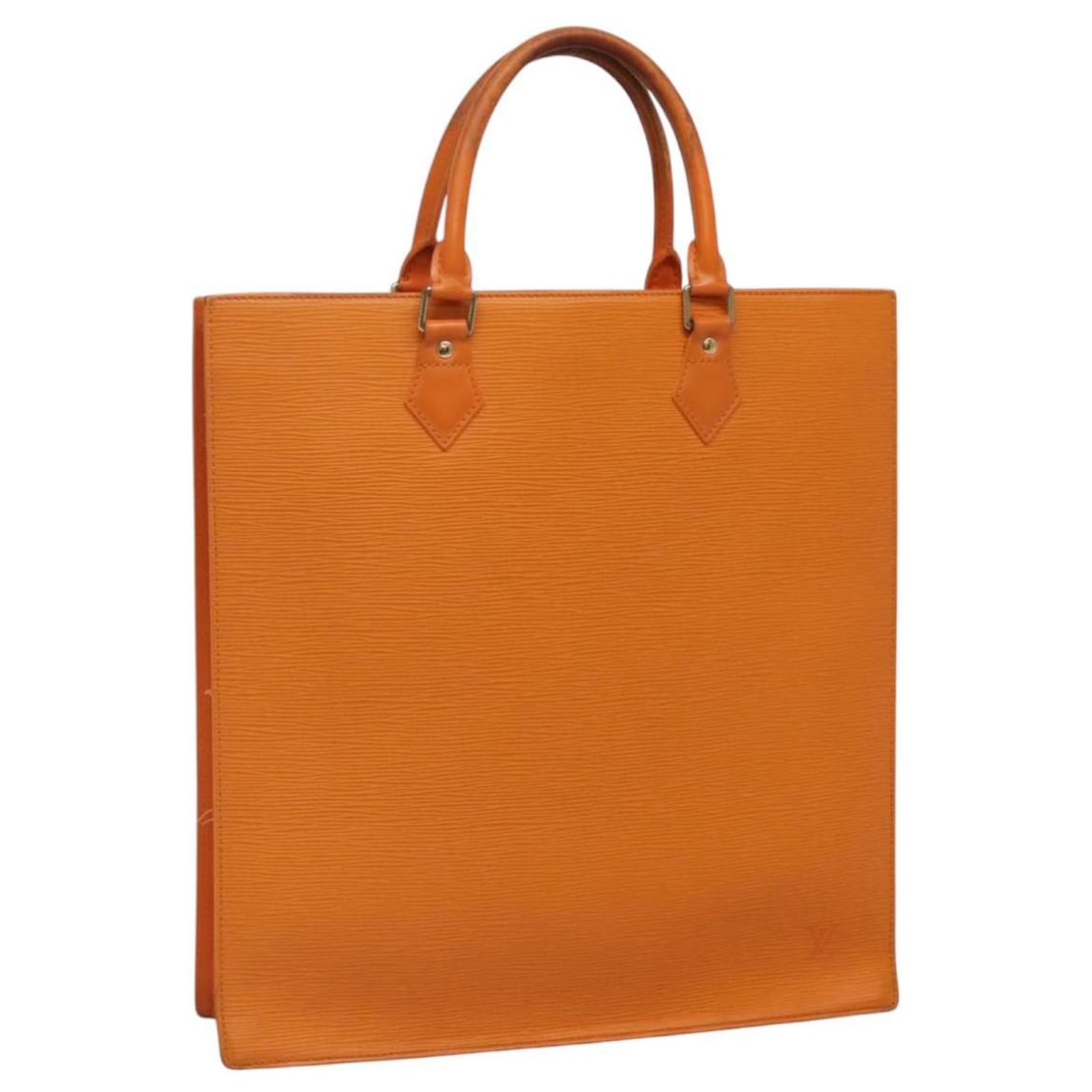 LOUIS VUITTON Epi Sac Plat Hand Bag Orange Mandarin M5274H LV Auth ...