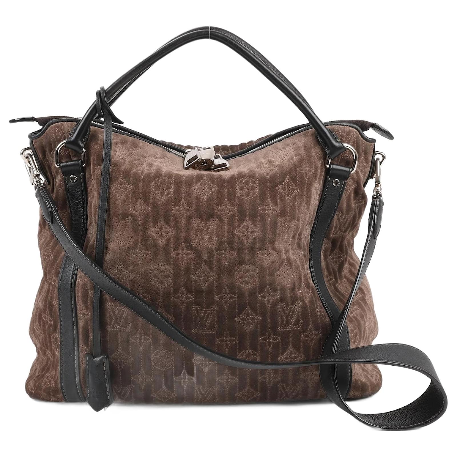 Louis Vuitton Monogram Antheia Ixia PM Suede Handbag M94201 Brown ...