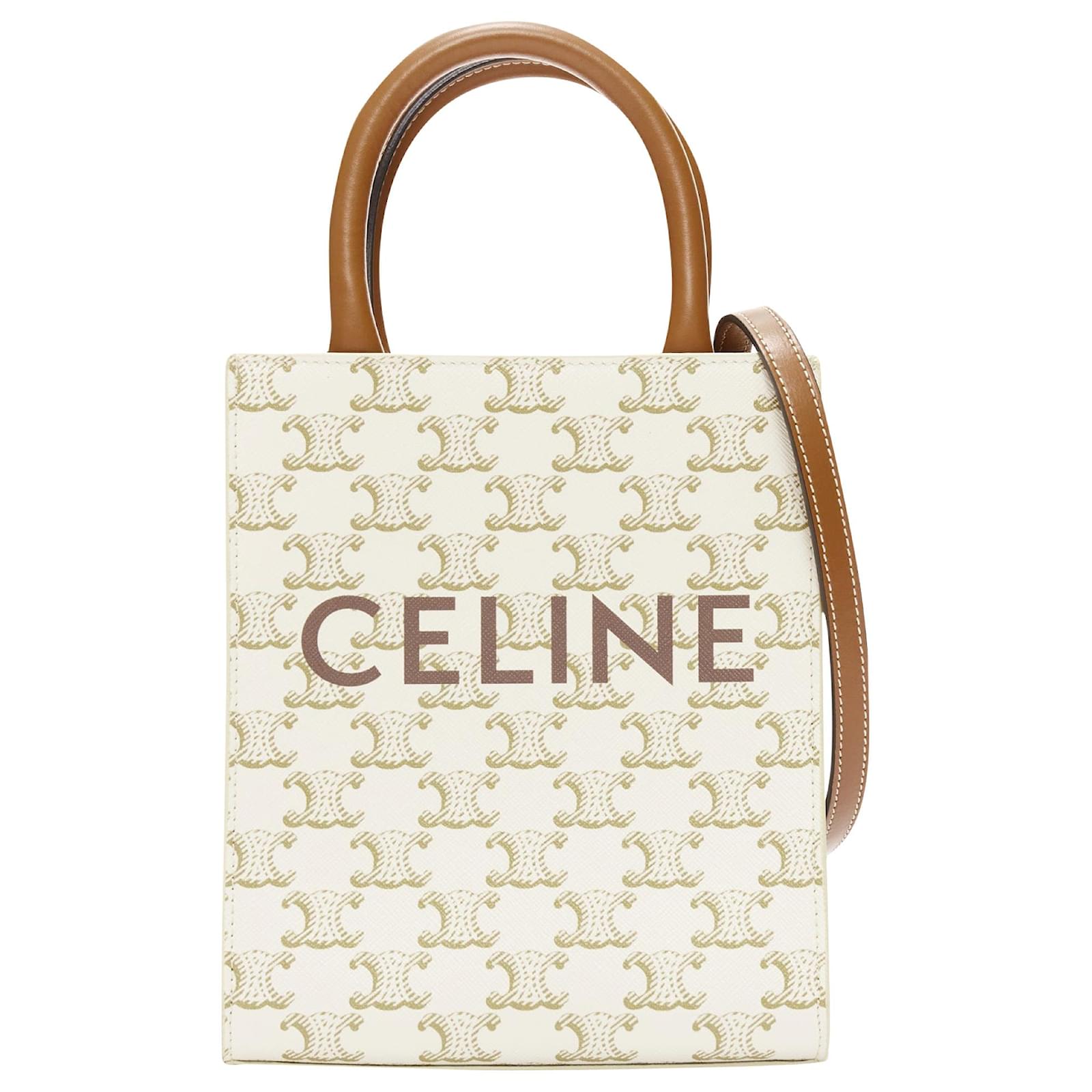 Céline Celine Vertical Cabas logo monogram mini crossbody tote bag ...