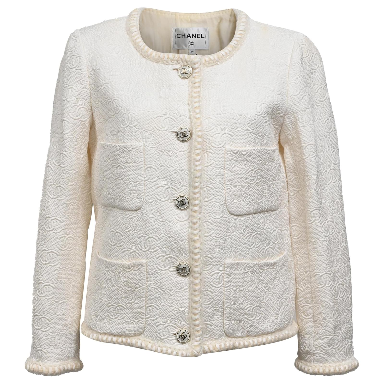 Timeless Chanel 2021 Le Château des Dames Evening Jacket in Ecru Wool ...
