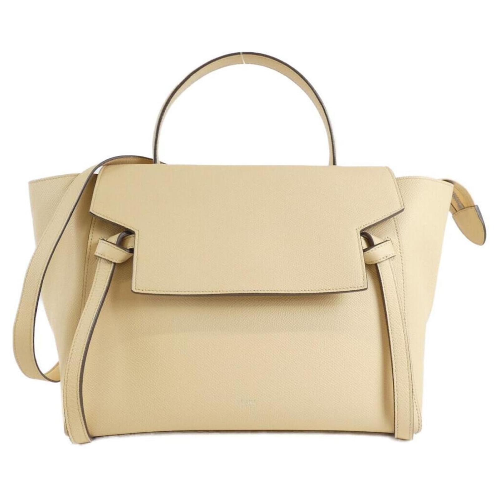 Céline Celine Mini Belt Handbag Cream Leather ref.2065023 - Joli Closet