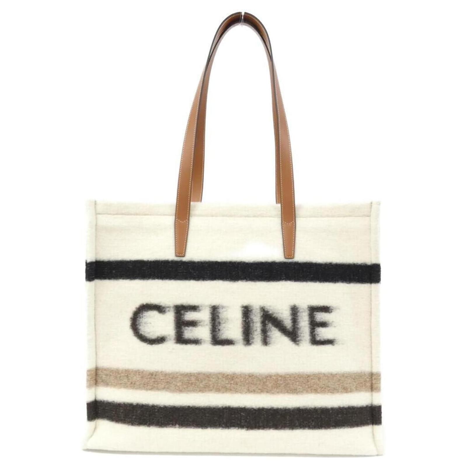 Céline Celine Large Cabas Handbag Black Wool ref.2065264 - Joli Closet