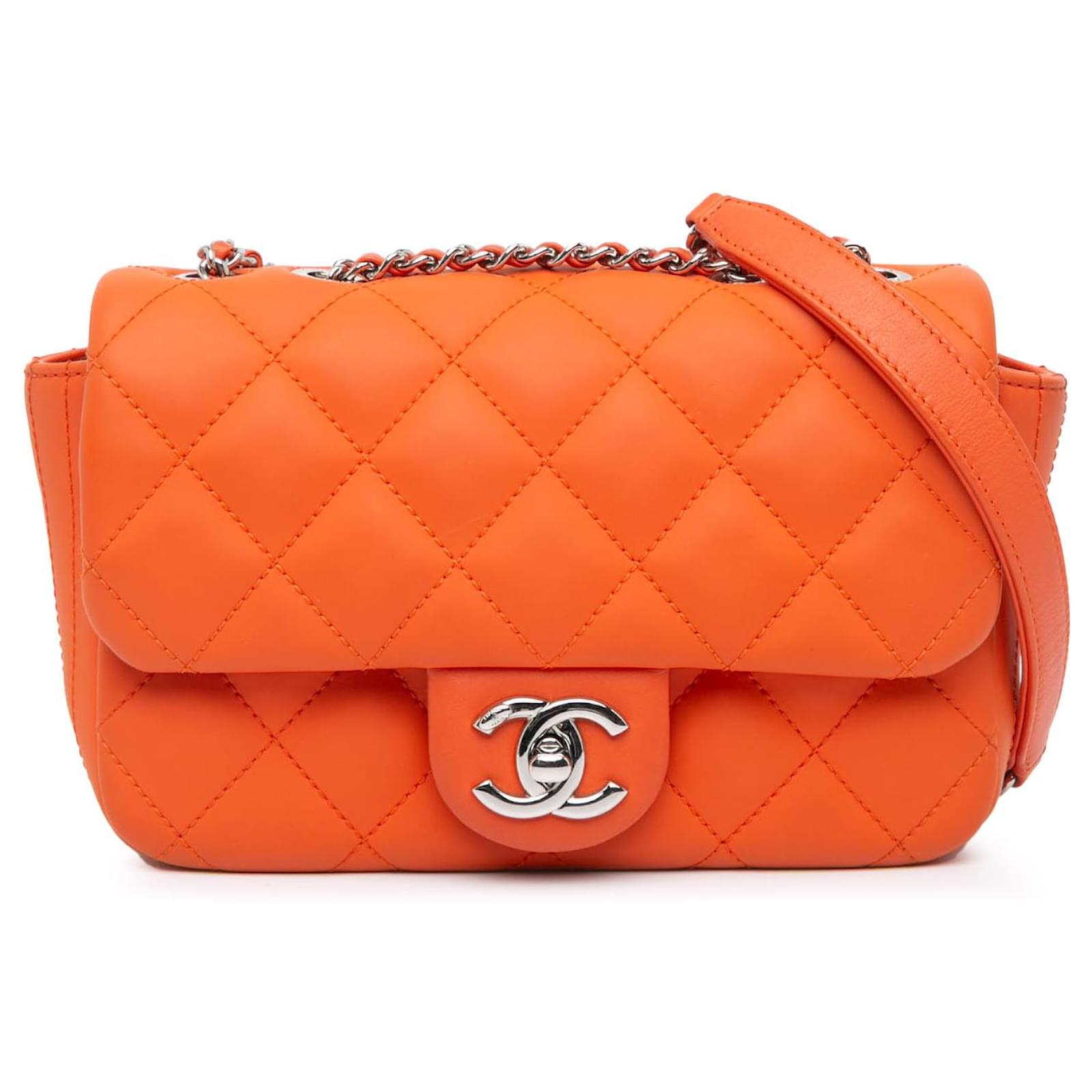 Chanel Orange Paris Seoul Small Rubber Coco Rain Flap ref.2065622 ...