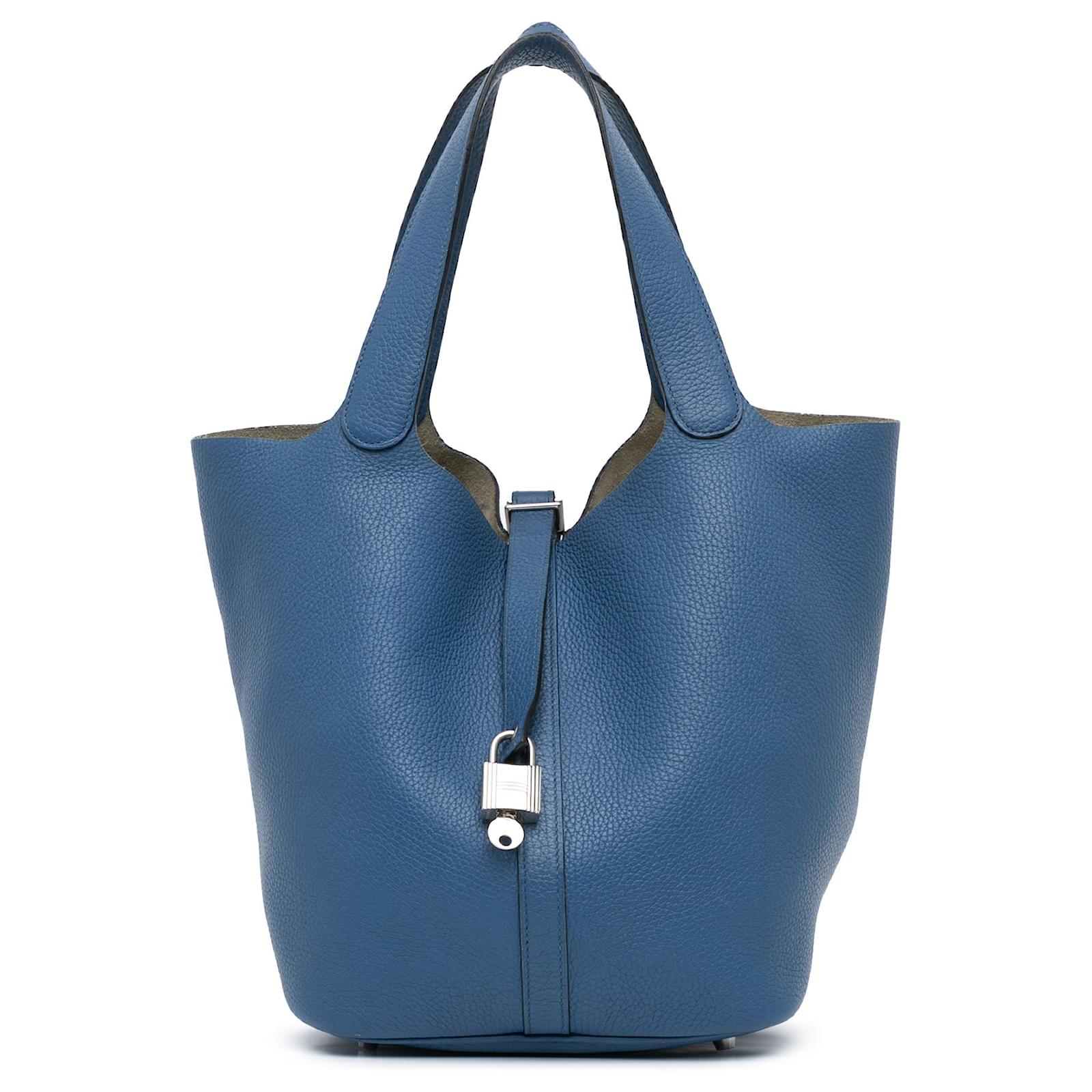 Hermès Blue Clemence Picotin 26 Leather Pony-style calfskin ref.2065695 ...
