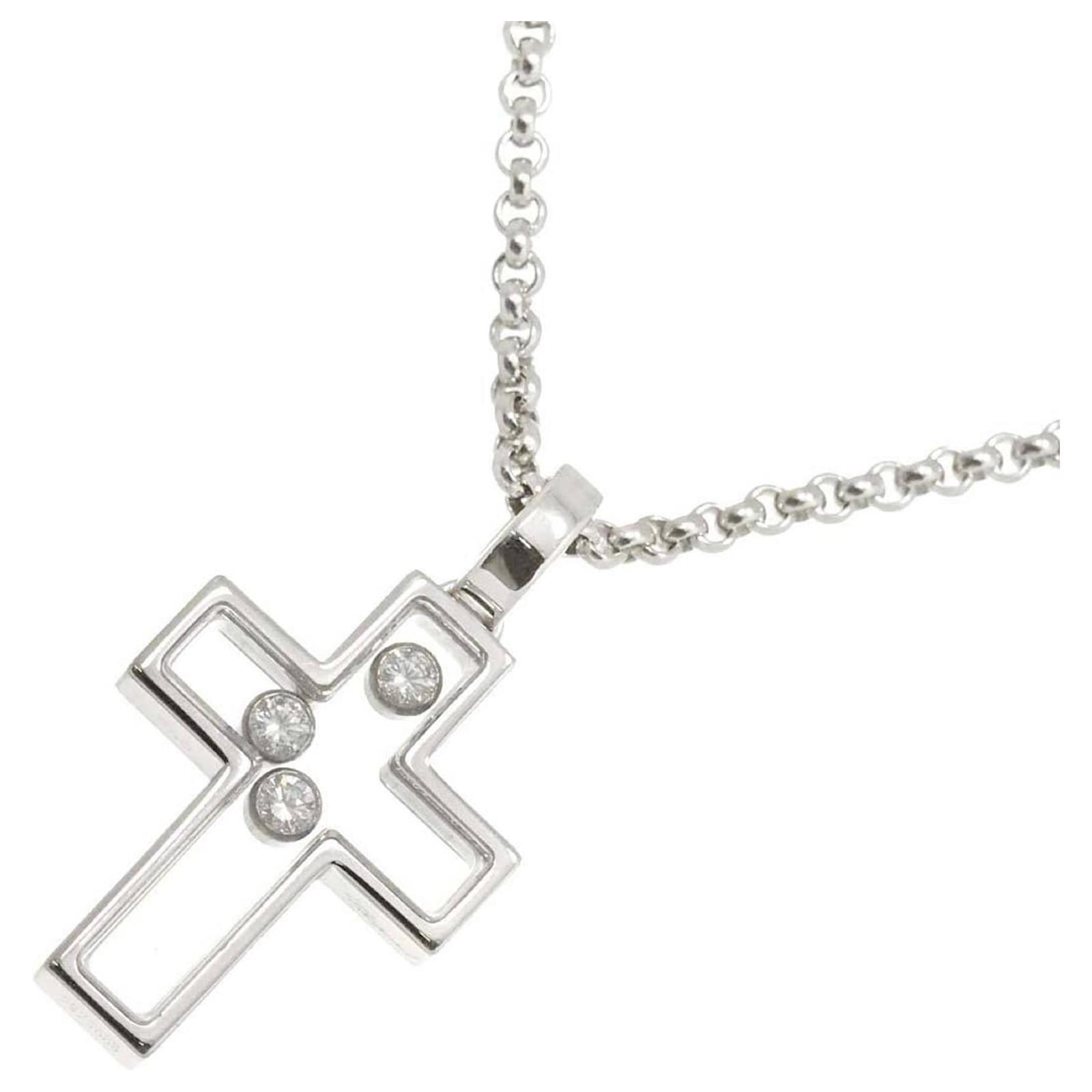 Chopard Happy Diamond Cross Necklace White gold ref.2067660 - Joli Closet