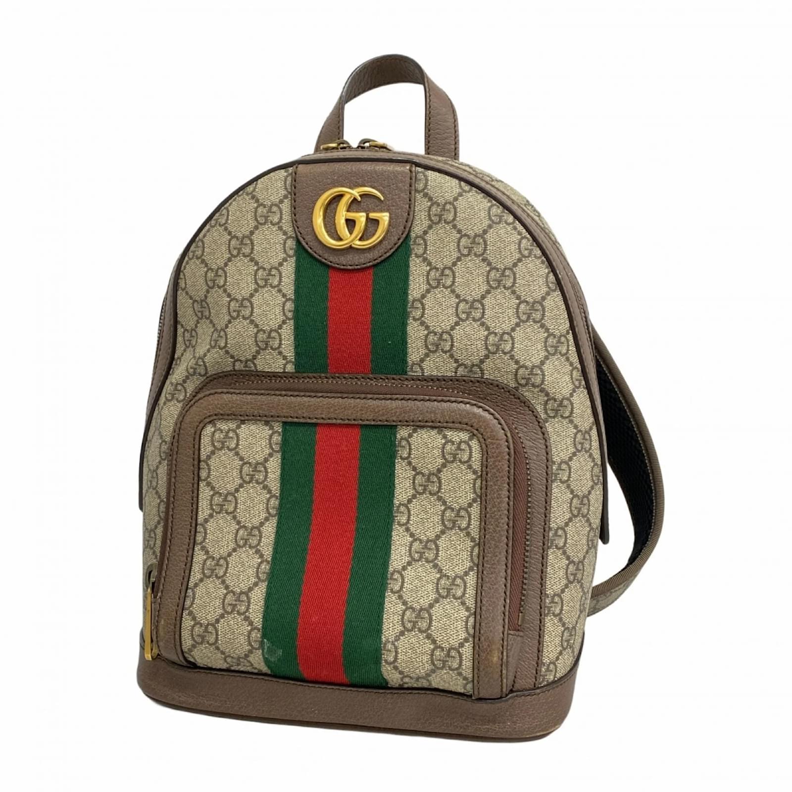 Gucci Ophidia Backpack Brown Red Green Plastic ref.2069264 - Joli Closet